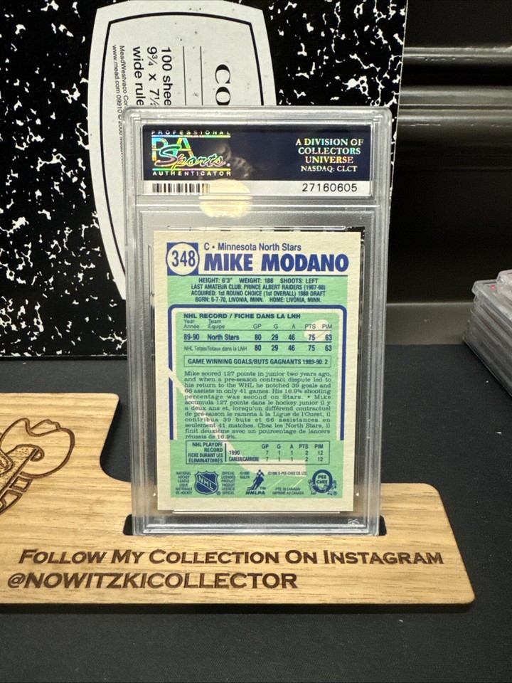 1990 OPC HOCKEY 348 MIKE MODANO RC NORTH STARS ROOKIE CARD PSA 10 | eBay
