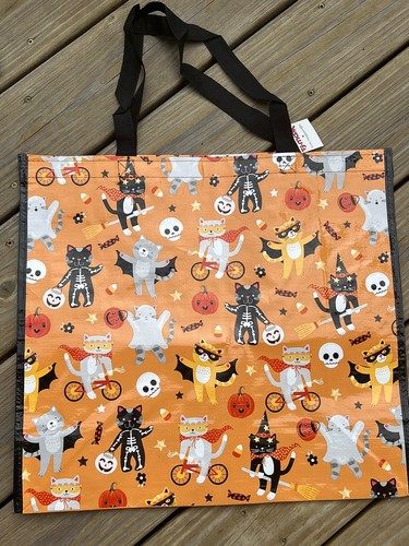 NEW T J Maxx Shopping Tote Bag Reusable Halloween Dressed Up Cats ...