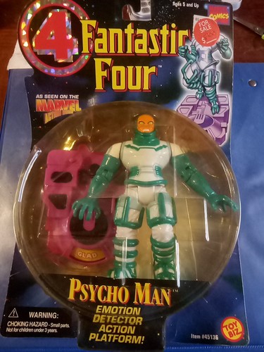 PSYCHO MAN: 5.25" Action Figure w/Emotion Detector, FANTASTIC 4,TOYBIZ ...