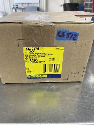 *NEW IN BOX* SQUARE D QO2175 TYPE QO 175A 240V PLUG-IN BREAKER-CS 512 ...