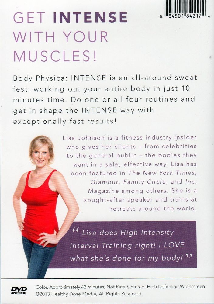 BODY PHYSICA INTENSE FOUR HIGH INTENSITY WORKOUTS DVD LISA JOHNSON NEW ...