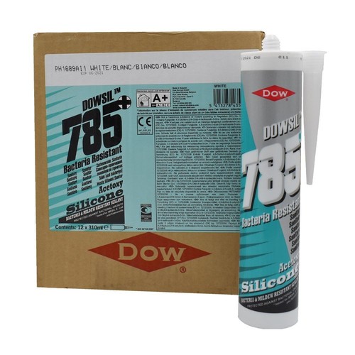 Box of 12 Dow Corning 785+ Silicone Sealant White 310ml – Anti-Bacteria ...
