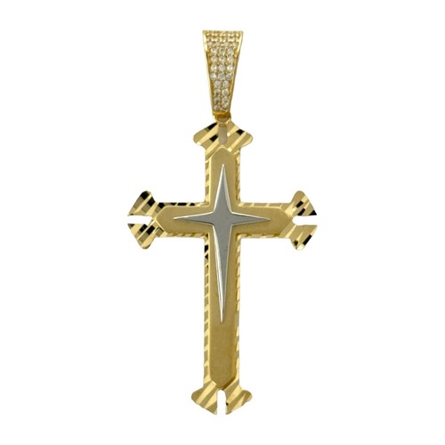 14KT Gold Cross Pendant - 5mm Bail, 7.07 Grams. | eBay