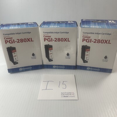 Lot Of 3 Black XL High Yield Ink Cartridge - Compatible with Canon PGI ...