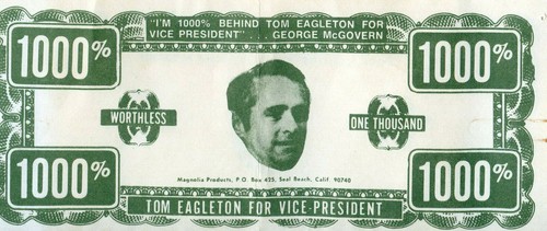 1972 McGovern Eagleton Phoney Money Bill | eBay
