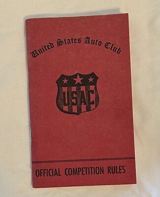 Vintage 1962 Official Rule Book Of United States Auto Club | eBay