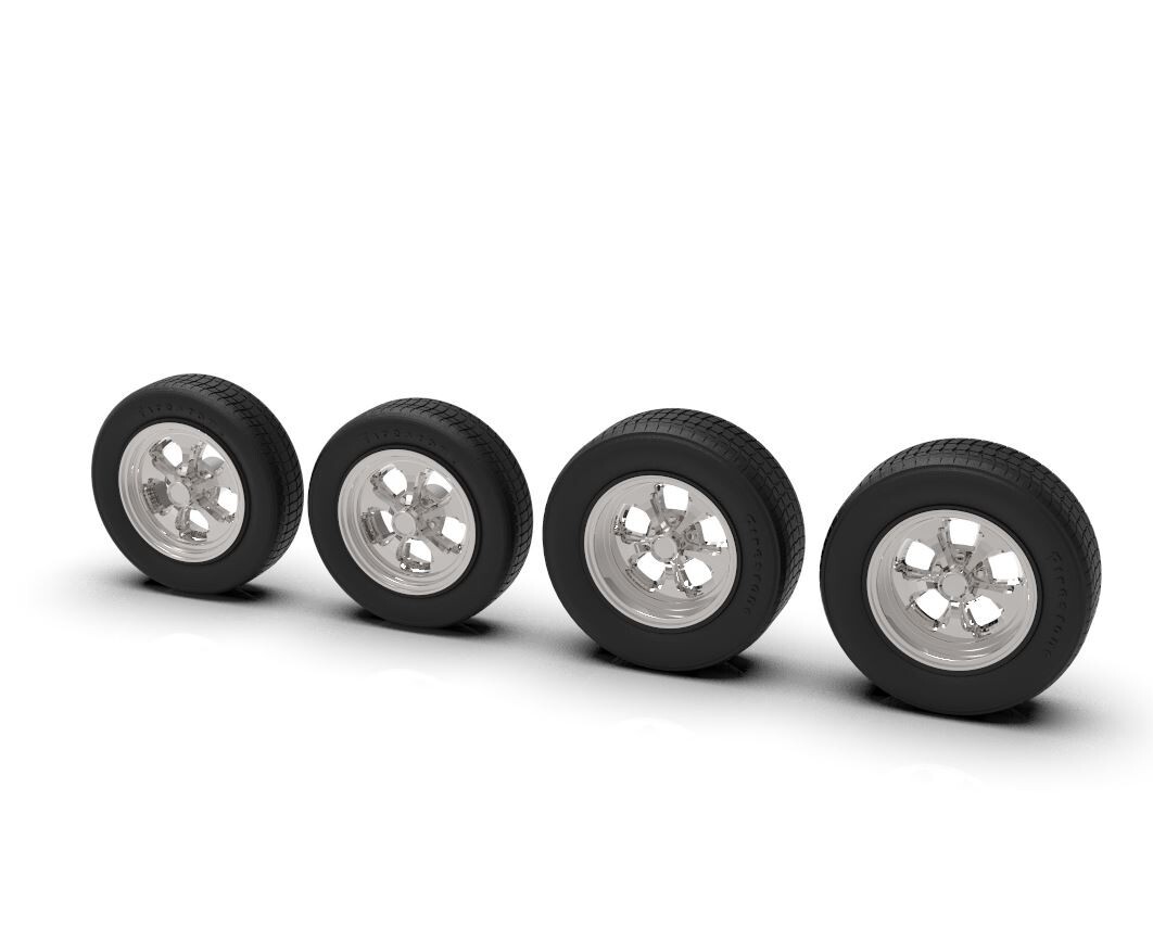 1:25 Keystone wheel/tires 15s. 3d printed wheels chromed on big/little ...