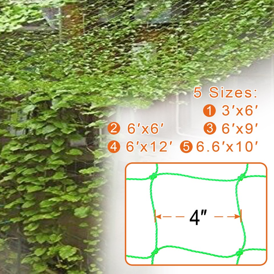 3 to 20ft Stronger Trellis Netting Support Net for Climbing Plants Grow ...