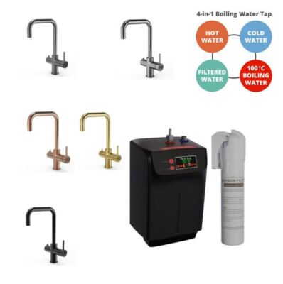 4 in 1 Instant Hot Cold Boiling Water Kitchen Mixer Tap Filter Tank ...