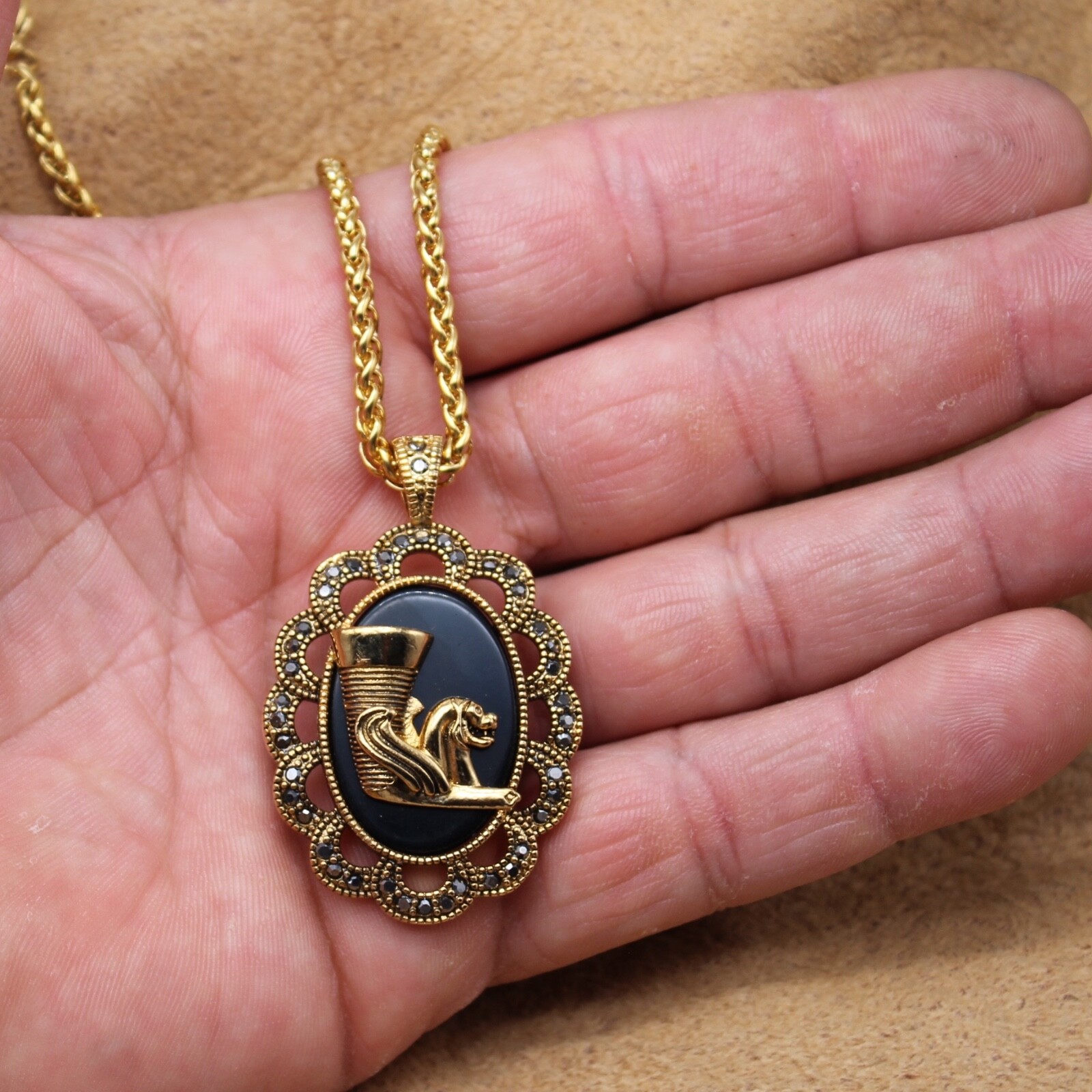 Persian Iranian King Simorq Simorgh Necklace Chain Iran Pahlavi ...