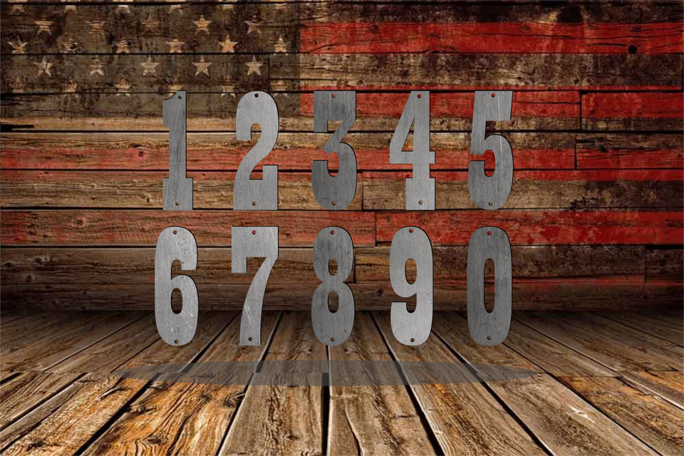 Western Barn Raw Steel Metal Letters & Numbers 6inch Modern Antique ...
