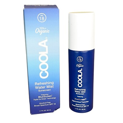 COOLA Refreshing Water Mist Sunscreen SPF 18 - 1.7fl oz EXP 02/2025 NEW ...