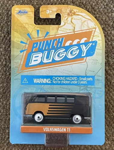 Jada Toys 2022 Punch Buggy Slug Bug Black VW Volkswagen T1 Bus New 1:64 ...