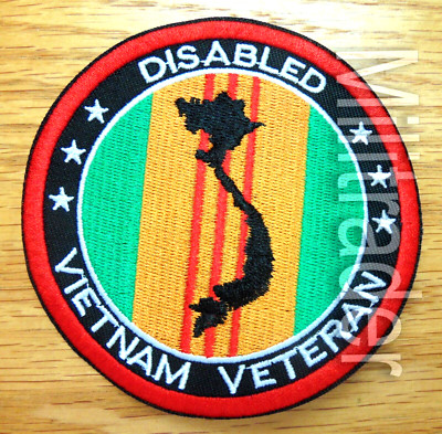 Disabled Vietnam Veteran Vietnam Service Ribbon Flag Patch | eBay