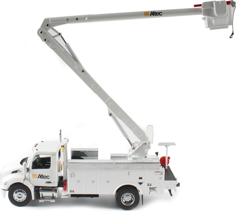 Peterbilt Model 536 with Altec AA55 Aerial Service Body White cab ...