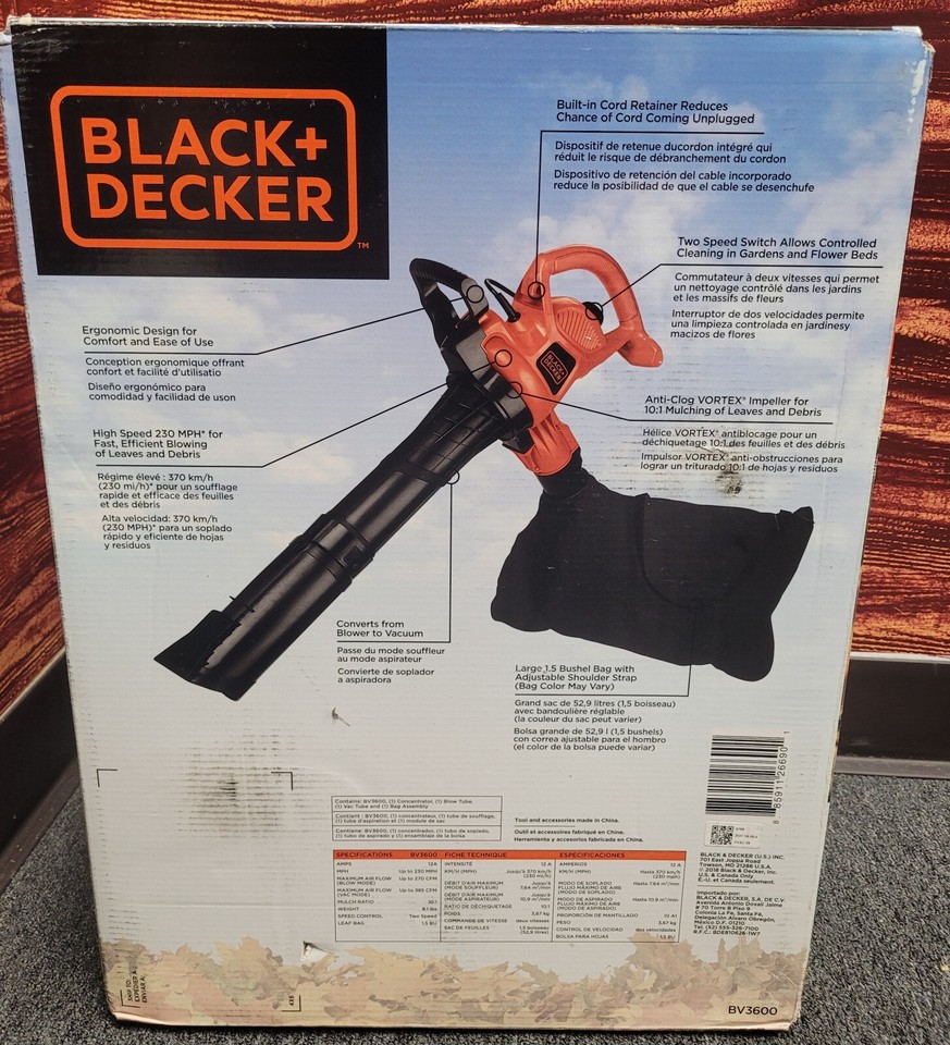Black and Decker 12Amp Blower (BV3600) (NEW) | eBay