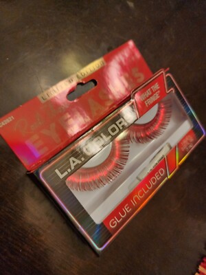 Red Eyelashes "What The Fringe" Limited Edition L.A. Colors Glue ...
