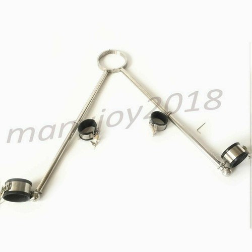 Stainless Steel Spreader Bar Rack handcuffs Ankle Bondage Set Leg ...