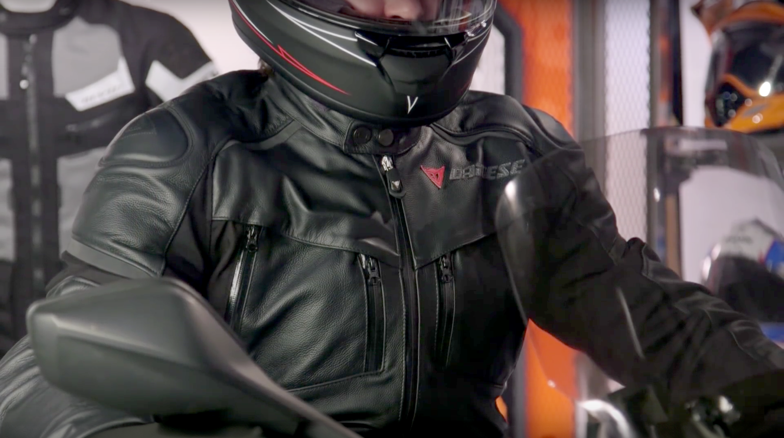 DAINESE Cruiser D-Dry Leather Jacket CE Armored Motorcycle Touring Mens ...