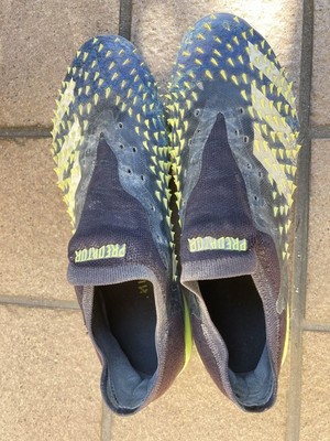 Adidas Predator Spikes Men 8.0US Gray Yellow Traction Spike Shoes ...