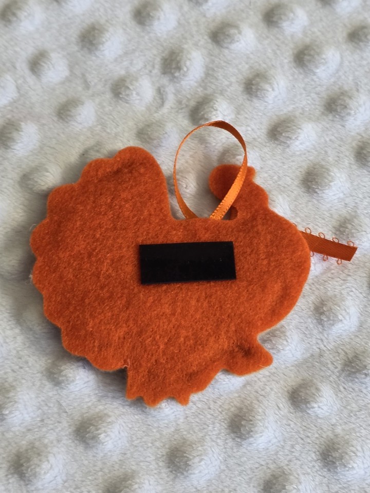Vintage Handmade Turkey Magnet Thanksgiving Felt Sequin Ornament Autumn ...