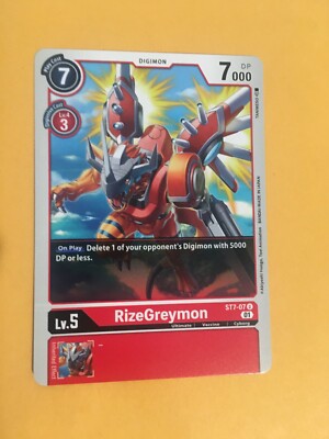 RizeGreymon ST7-07 U Digimon CCG | Starter Deck 07: Gallantmon Near ...
