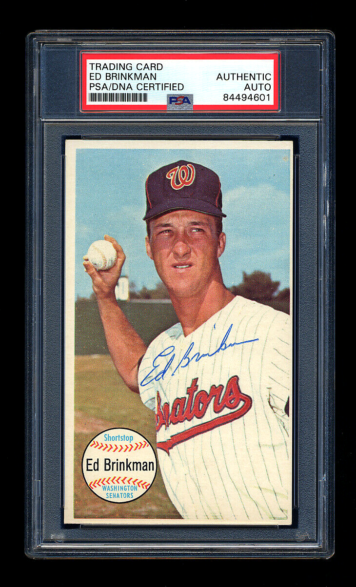 ED BRINKMAN SIGNED 1964 TOPPS GIANTS PSA/DNA AUTOGRAPHED WASHINGTON ...