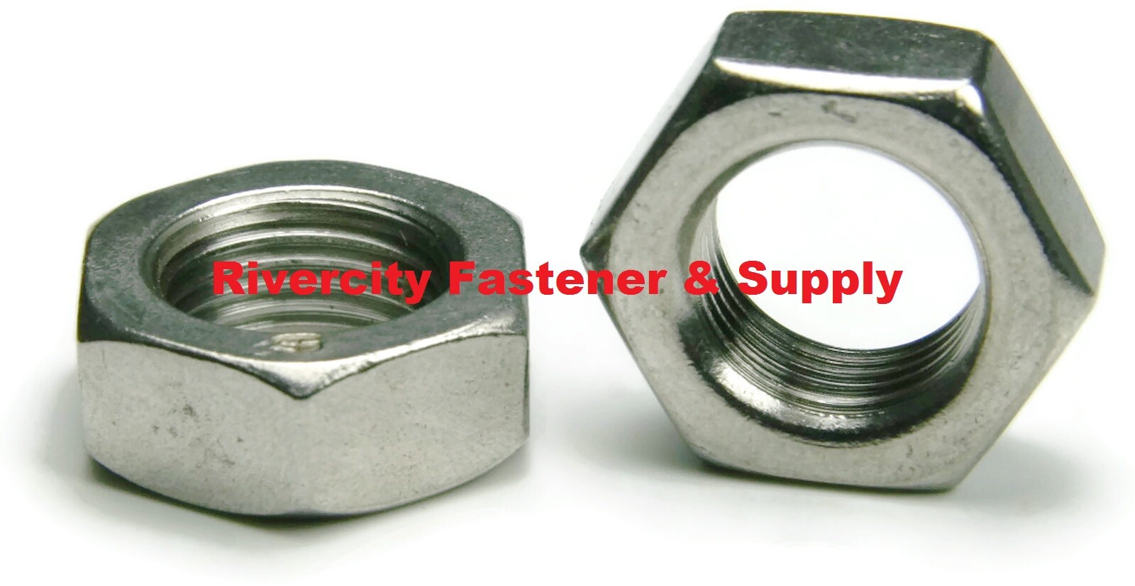 (10) 1/2-20 Hex Jam / Thin / Half Nuts Stainless Steel 1/2x20 Nut 1/2 x ...