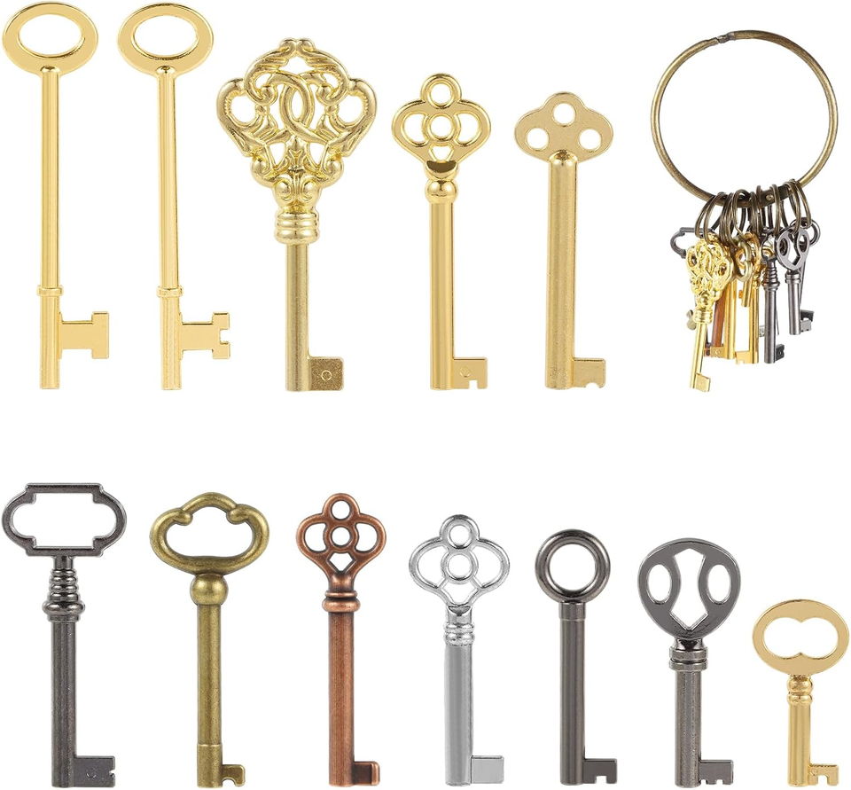 12PCS Hollow Barrel Skeleton Key, Universal Skeleton Key, Skeleton Key ...
