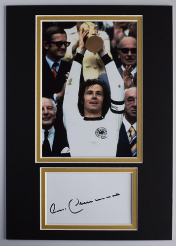 Franz Beckenbauer Signed Autograph A4 photo display Germany World Cup ...
