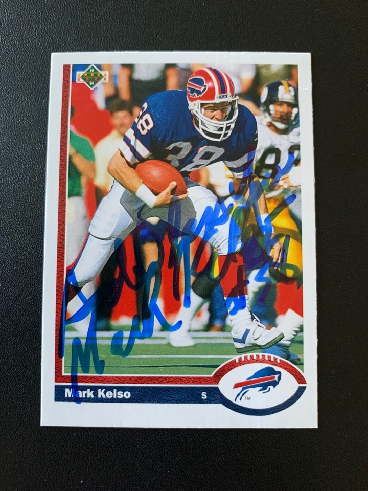 Mark Kelso Signed 1991 Upper Deck #71 Card Buffalo Bills Autograph COA ...
