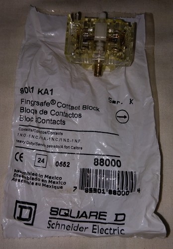 SQUARE D 9001KA1 CONTACT BLOCK, 1NO/1NC, 10A, SCREW/CLAMP | eBay