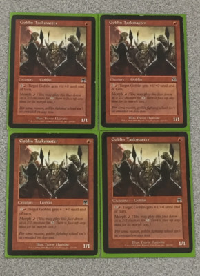 MAGIC THE GATHERING - GOBLIN TASKMASTER 4XPLAYSET - ONSLAUGHT - COMMON ...