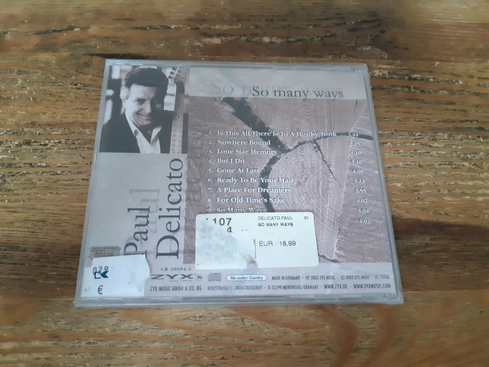 CD Country Paul Delicato - So Many Ways (10 Song) ZYX MUSIC jc OVP | eBay
