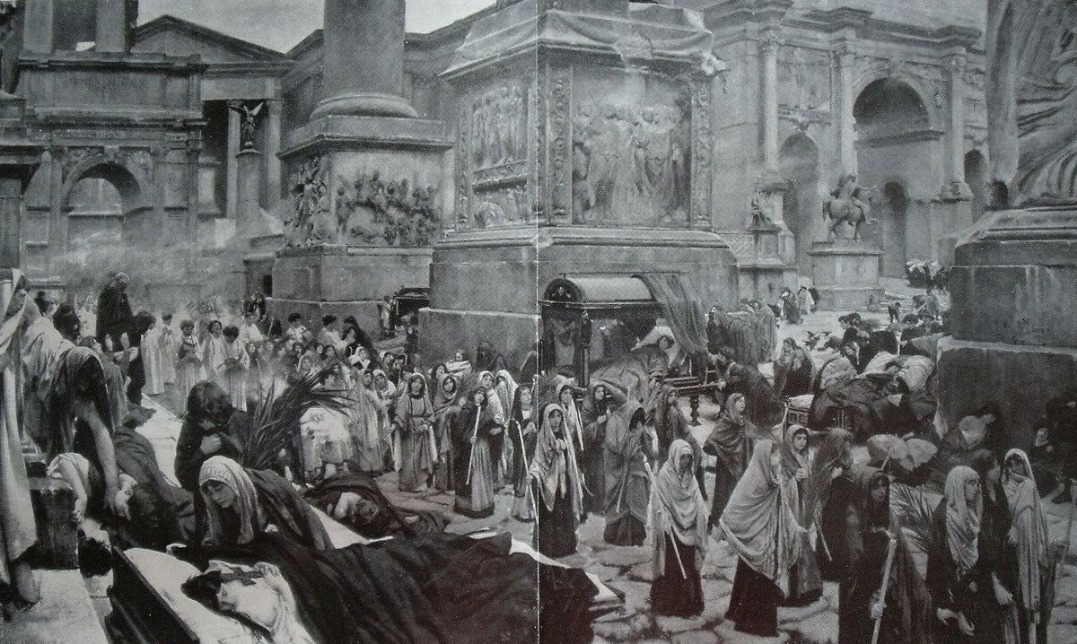 Plagues Of Rome Plague In Rome 1869 Tapestry By Jules Elie Delaunay