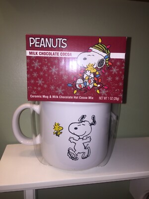 NIB Peanuts Snoopy Mug Gift Set With Hot Cocoa Mix Nice Condition New ...