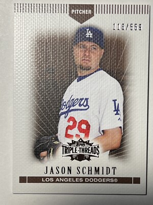 2007 Topps Triple Threads: Jason Schmidt **SEPIA** Card # 45 SERIAL ...