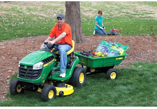 John Deere Tow-Behind Poly Utility Cart Riding Mower Tractor - LP21935 ...