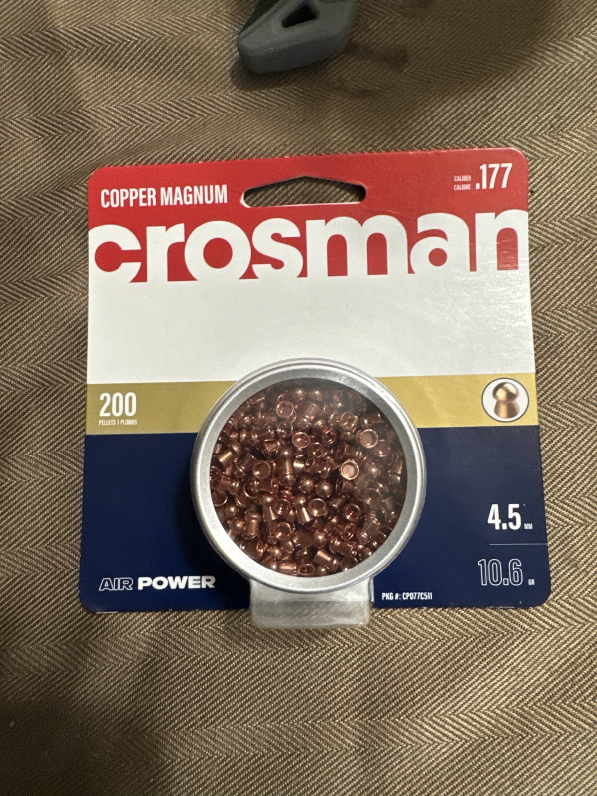 Crosman Copper Magnum Pellets, .177 Caliber, 10.6 gr., 4.5mm, 200 Count ...