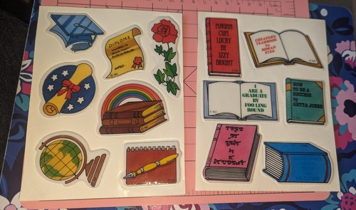 Vintage Puffy Stickers American Greetings Graduation Diploma Lot Of Two ...