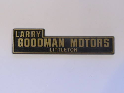 Vintage Larry Goodman Ford Littleton Colorado Plastic Dealer Badge ...
