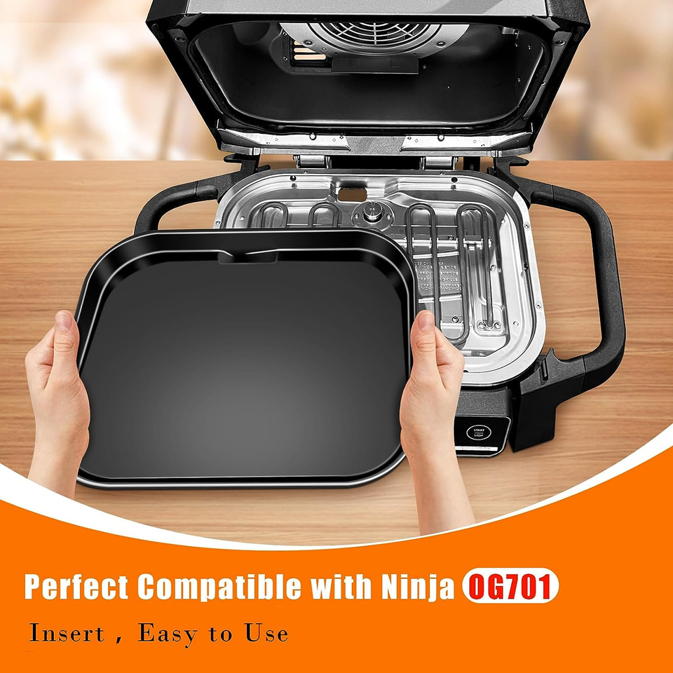Enamel Cast Iron Griddle for Ninja Woodfire Grills (OG700 Series) OG701 ...