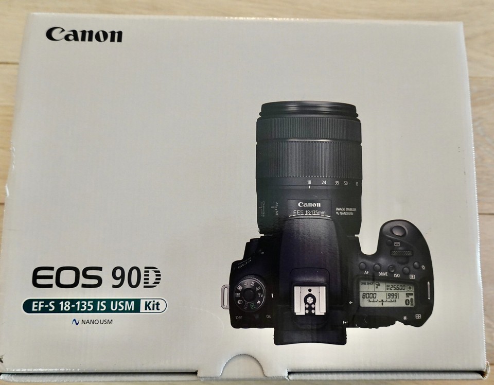 Canon 90D Digital SLR Camera with 18-135 is USM Lens Kit.NEW Opened Box ...