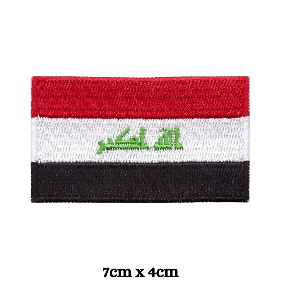 IRAQ National Flag Embroidered Iron on Patch Sew on Badge Country Flag ...