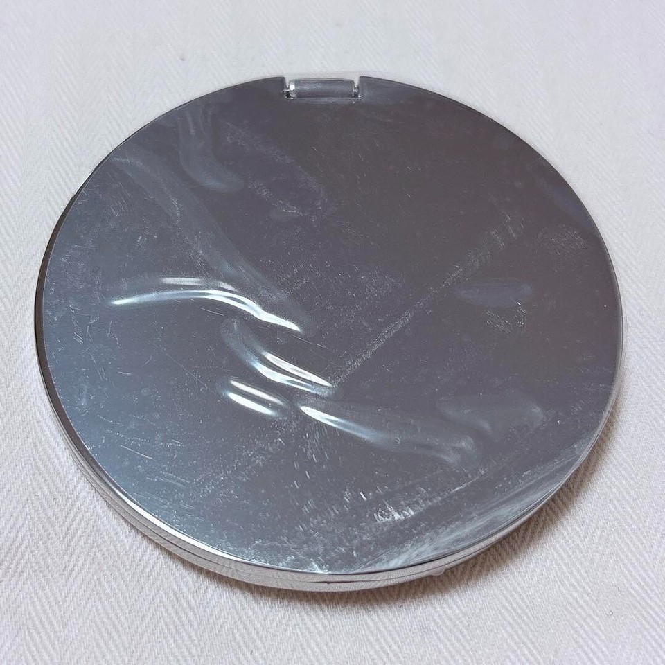 Christian Dior Mirror Compact Silver Circle Logo Double-side 7x7cm w ...