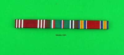 Army WWII 3 Ribbon Bar - Good Conduct, European Campaign (EAME), WWII ...