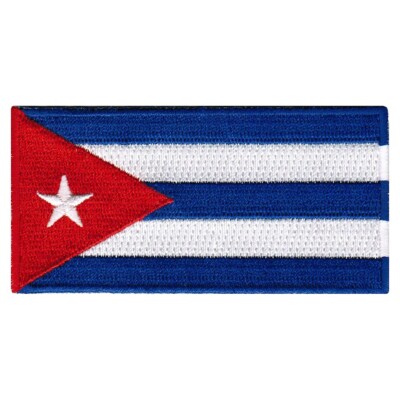 CUBA FLAG PATCH CUBAN embroidered iron-on ISLAND EMBLEM NATIONAL PARCHE ...