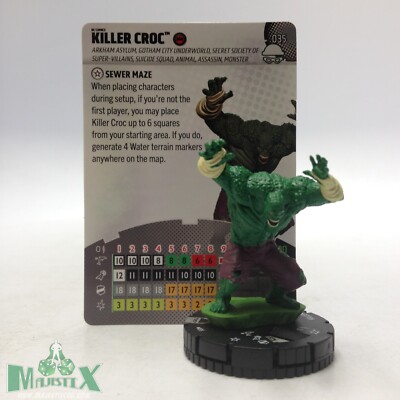 Heroclix DC Notorious set Killer Croc #035 Rare figure w/card! | eBay
