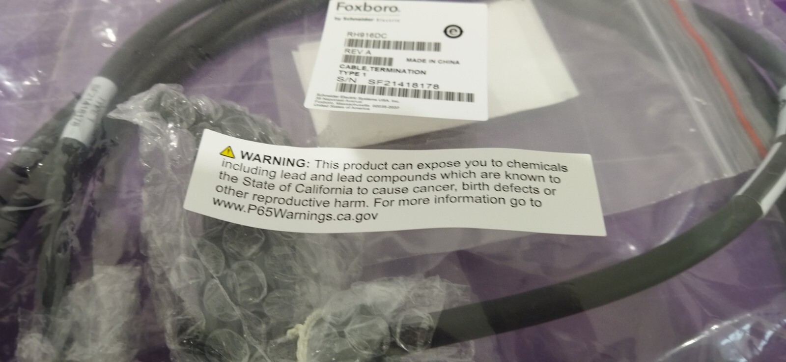 FOXBORO RH916DC Cable Termination Type 1 | eBay