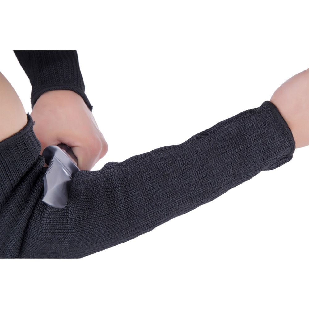 1 Pair Black Cut-Resistant Arm Sleeves Anti-Cutting Arm Protector ...